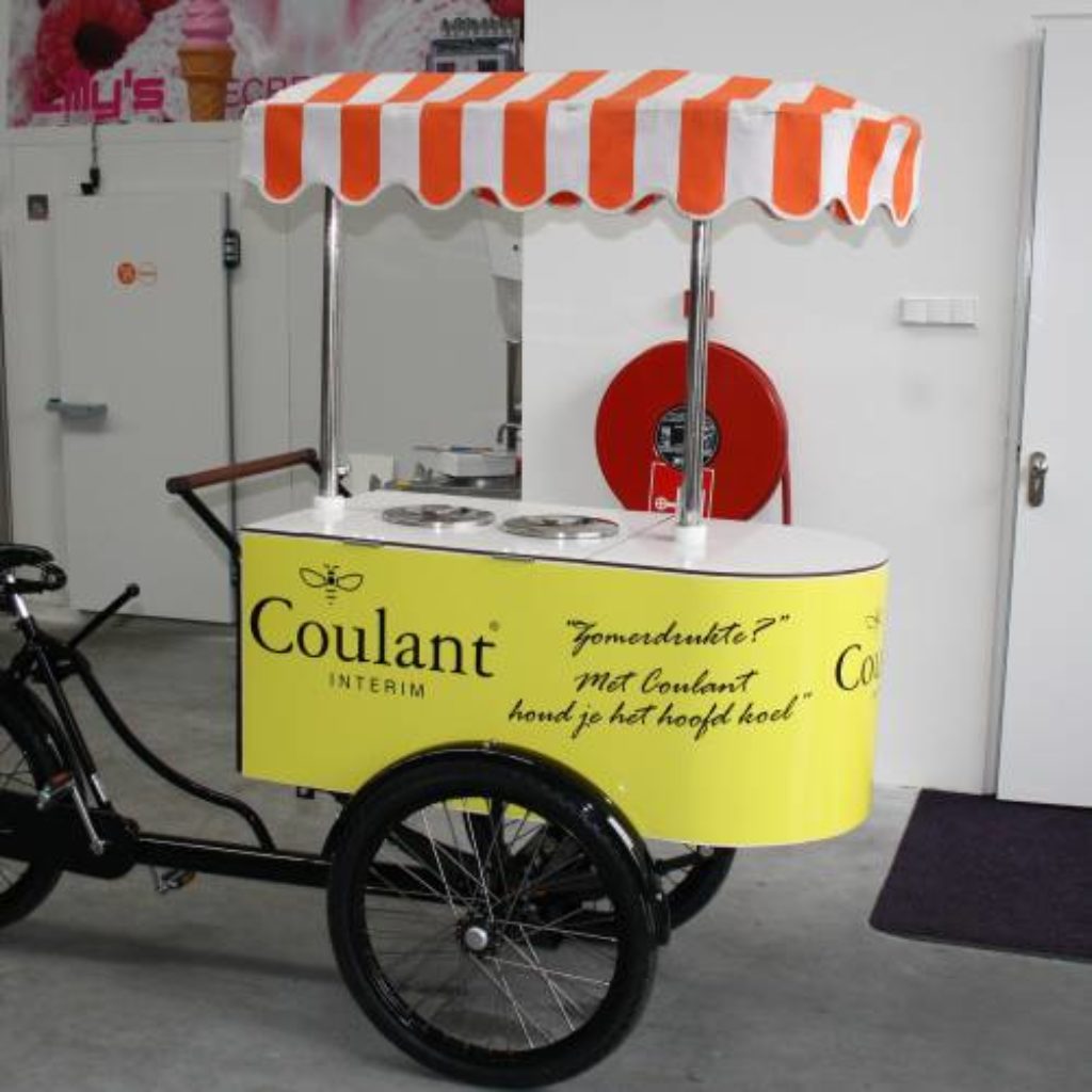 IJskar met logo huren - De Jong's IJs