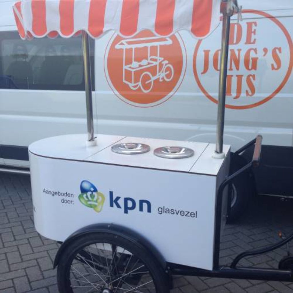 IJskar met logo huren - De Jong's IJs