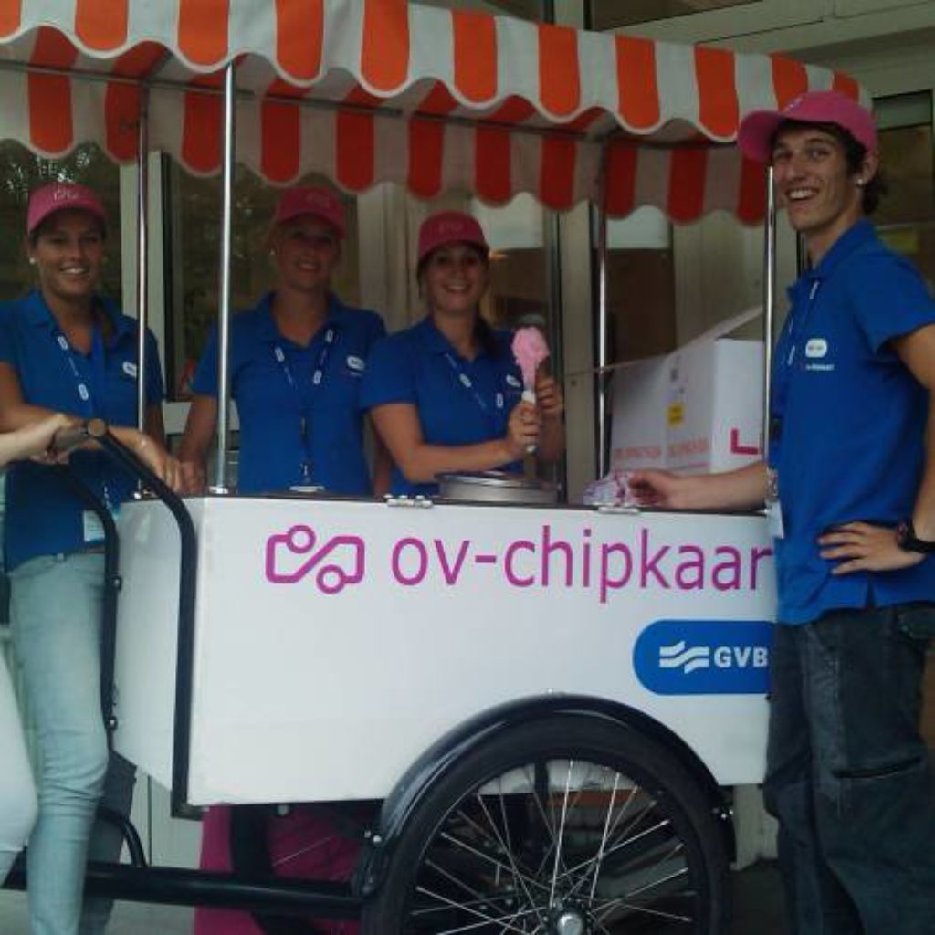 IJskar met logo huren - De Jong's IJs